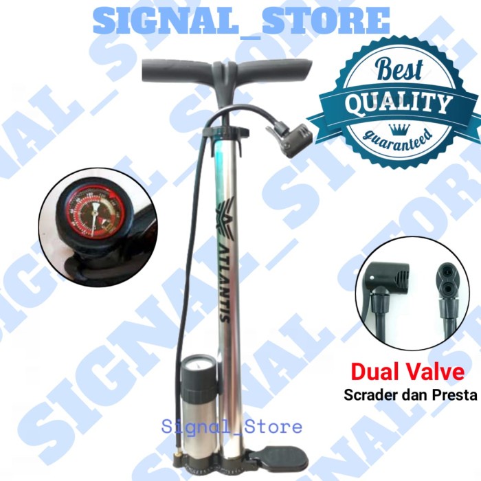 Jual Atlantis Pompa Ban Motor Sepeda Pompa Tangan Alloy Pump Murah ...