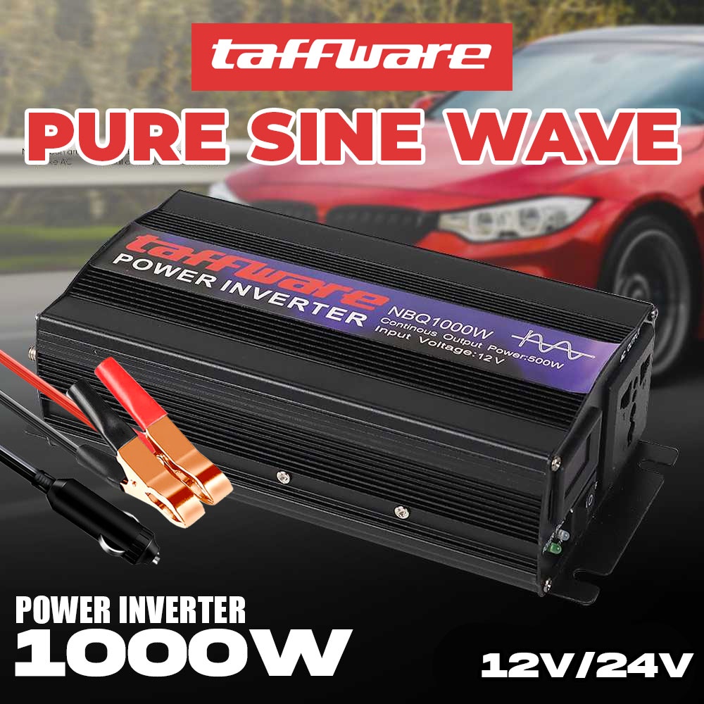 Jual A2T - Taffware 1000W Power Inverter 1000 Watt PSW 12V 24V DC ke AC Pure Sine Wave | Shopee ...