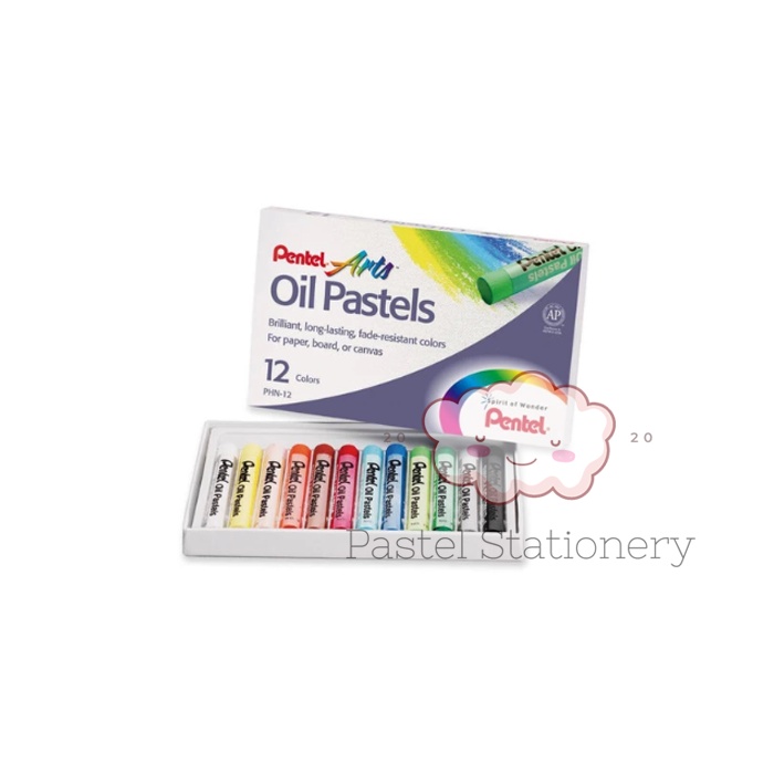 Jual Crayon Pentel 12 Warna - Krayon Oil Pastels Minyak Pentel 12 Color ...