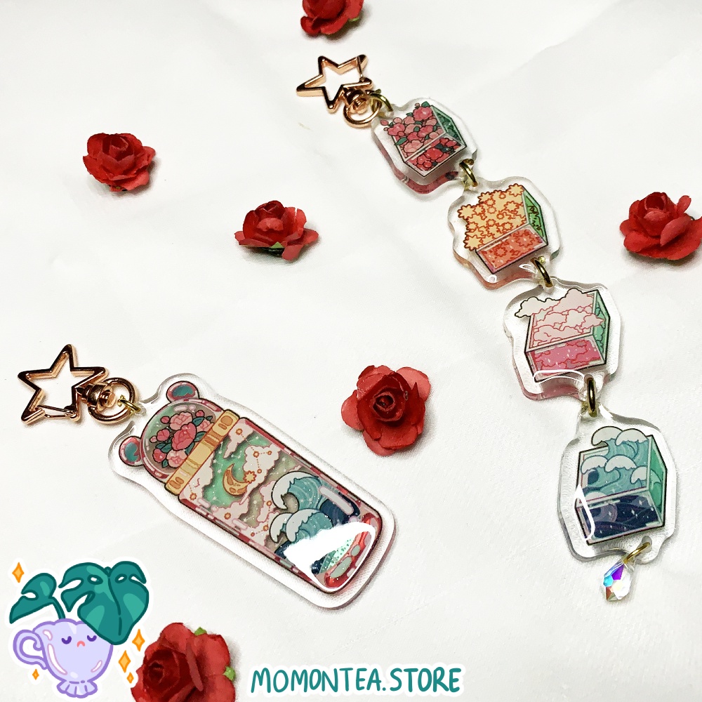 Jual Keychain Aia Tawa aesthetic cantik lucu gantungan kunci epoxy ...