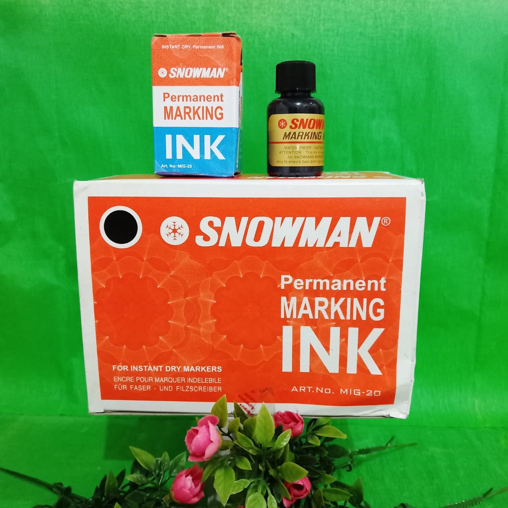 Jual Permanent Marking Ink / Tinta Snowman Untuk Spidol | Shopee Indonesia