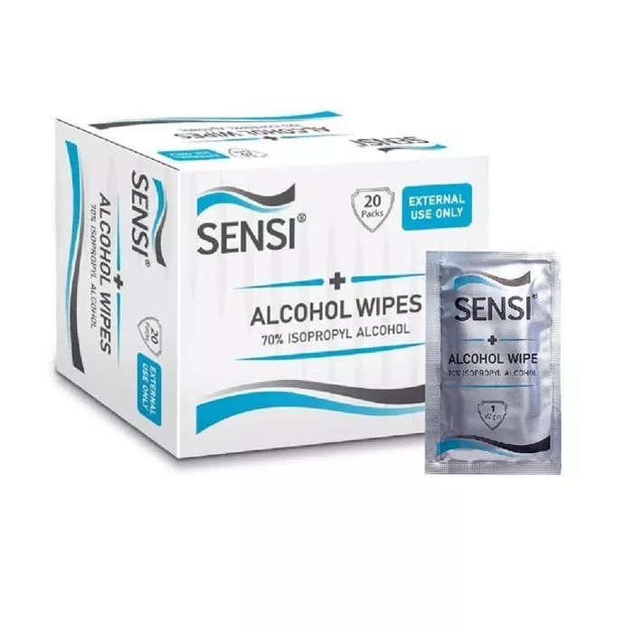 Jual SENSI Tissue Tisu Basah Sensi Alcohol Wipes 70% Isopropyl Tissu ...