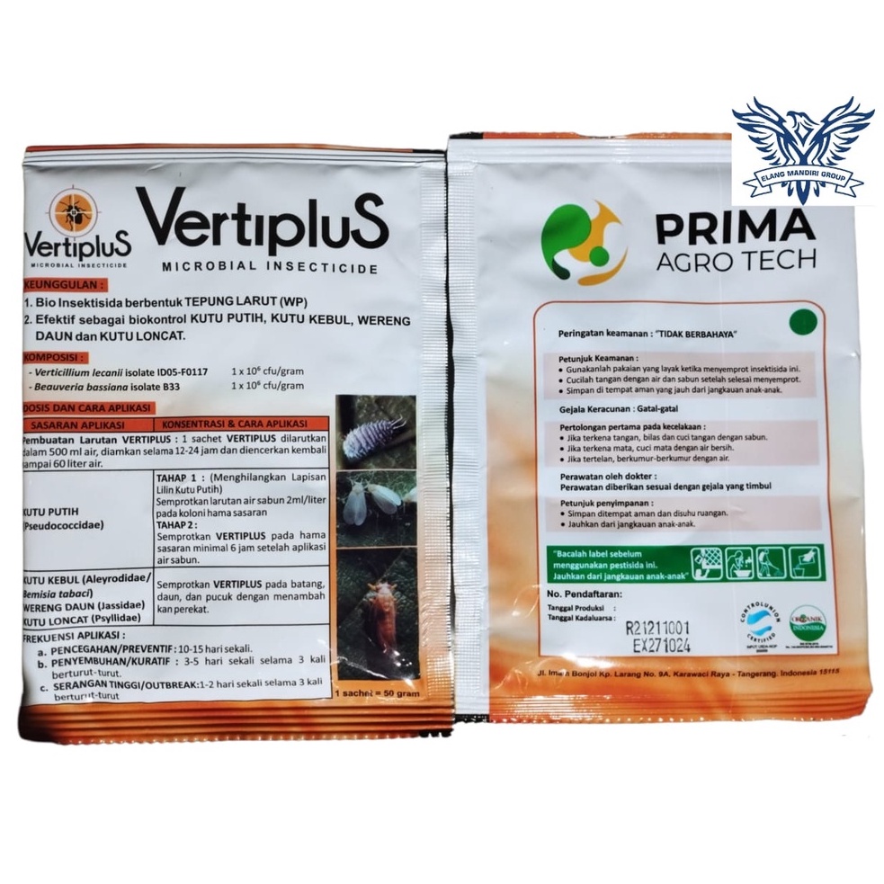 Jual Vertiplus 50gr Bio-insektisida Verticilium Lecani Isolate Pengendalian Hama Wereng Tungro ...