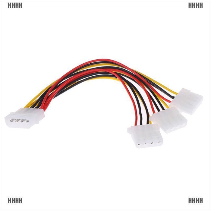 Jual Kabel Adapter Splitter Power Supply 4 Pin Ide 1-to-3 Molex Ide ...