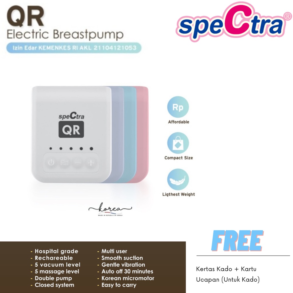 Jual Spectra QR Breast Pump Elektrik / Spectra QR Breast Pump Electric ...