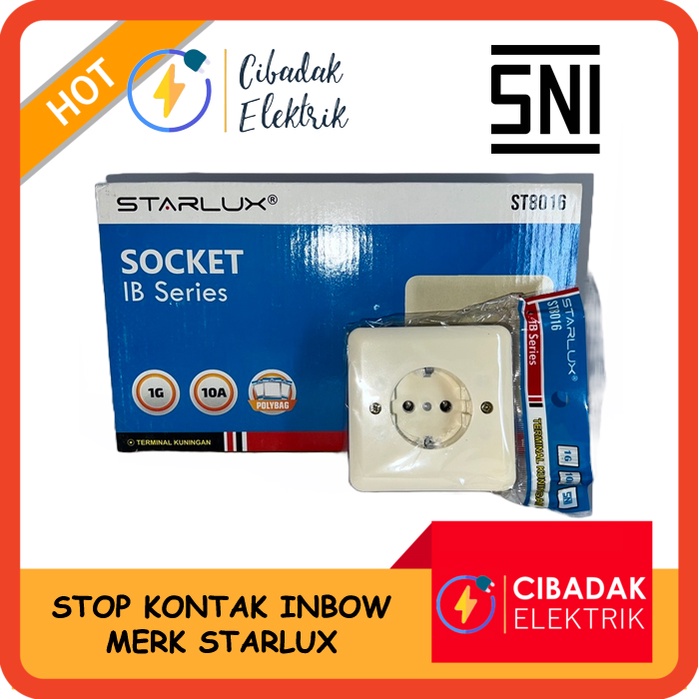 Jual STOP KONTAK IB / COLOKAN LISTRIK INBOW / MERK STARLUX | Shopee ...