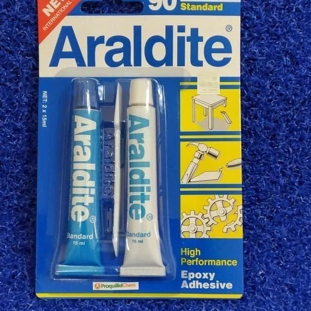 Jual LEM BESI ARALDITE ARALDIT BIRU EPOXY 90 MENIT RESIN+HARDENER ...