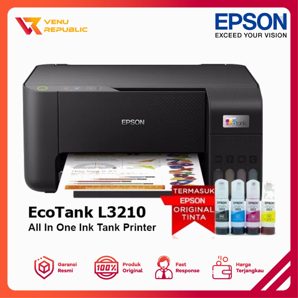 Jual Epson L3210 EcoTank All in One Ink Tank Printer ( print, scan, copy) | Shopee Indonesia