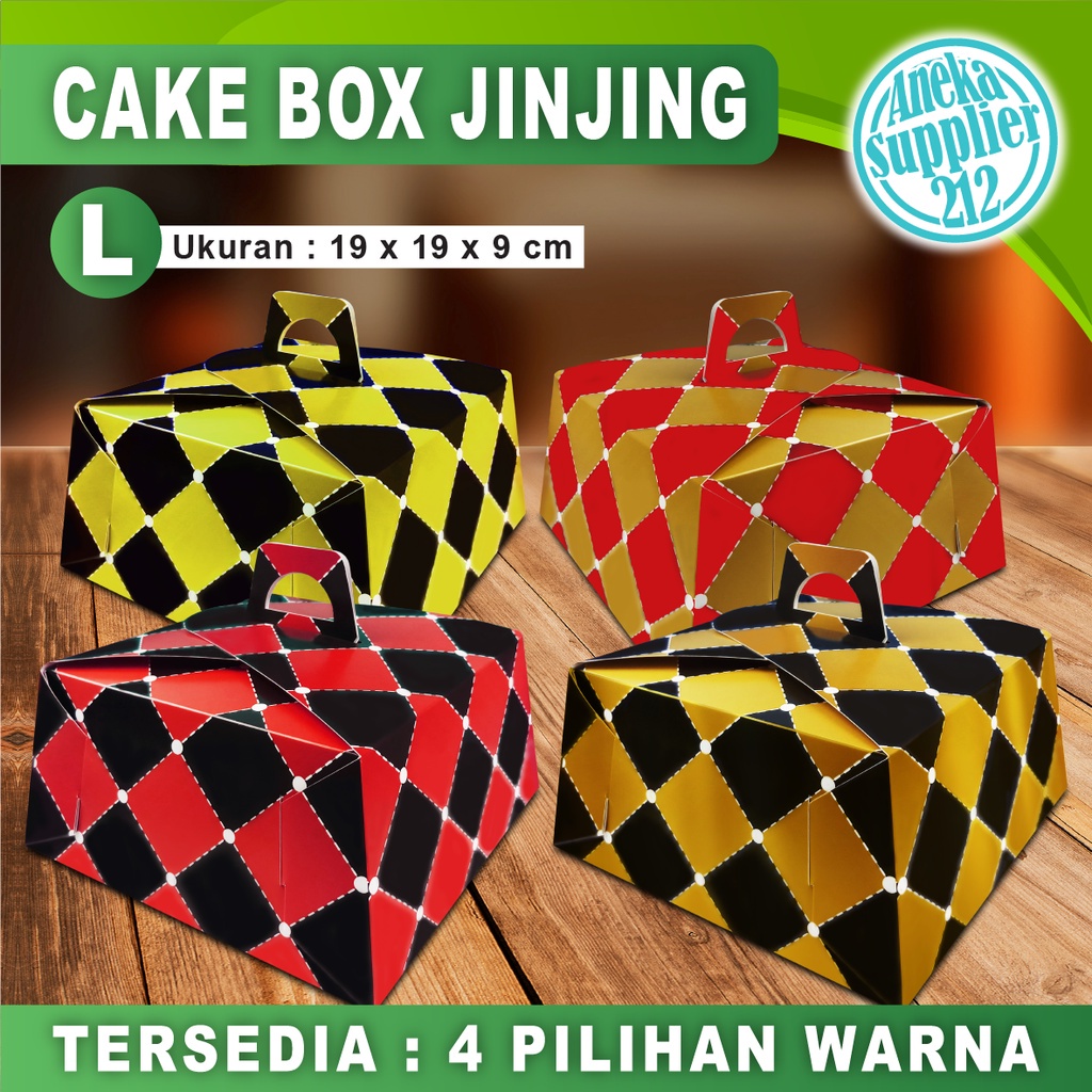 Jual Kotak Kue - Box Kue - Dus Kue - Cake Box JINJING WAJIK - 19x19x9 ...