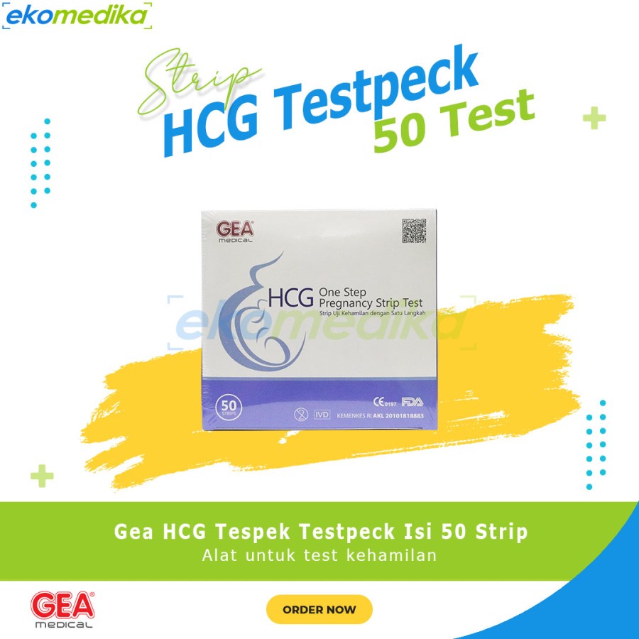 Jual Test Kehamilan GEA HCG Strip Tespek Testpeck Test Pack Pregnancy ...