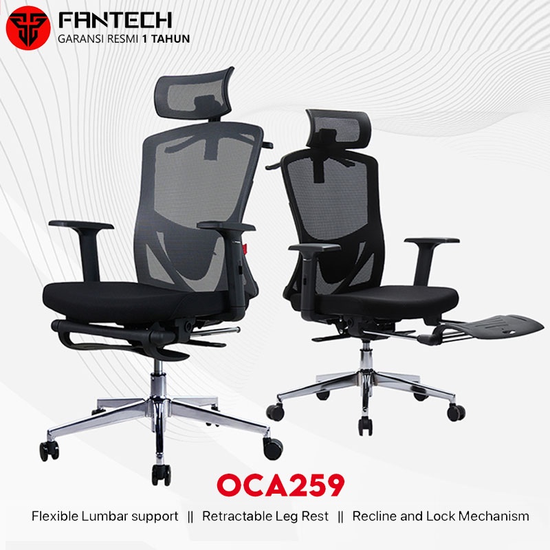 Jual Fantech OCA259 Kursi Kantor Kerja Jaring Premium Office Chair ...