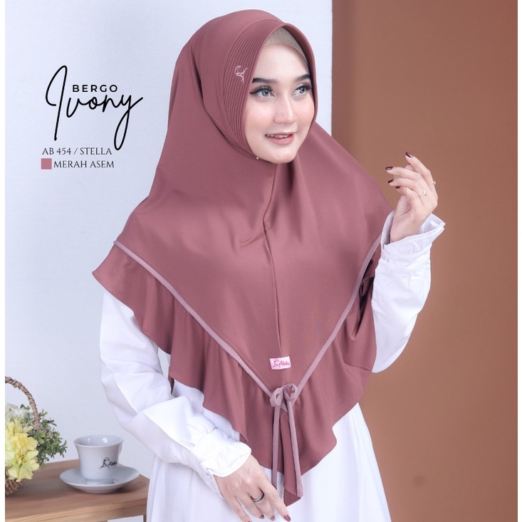 Jual IVONY DAN ALIF bergo by abika - by elzami hijab bahan ( stella premium ) | Shopee Indonesia