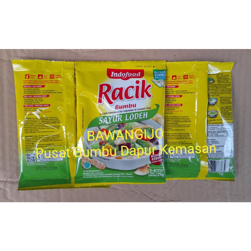 Jual INDOFOOD Racik Lodeh Sachet Racik Bumbu Masak Instant | Shopee ...