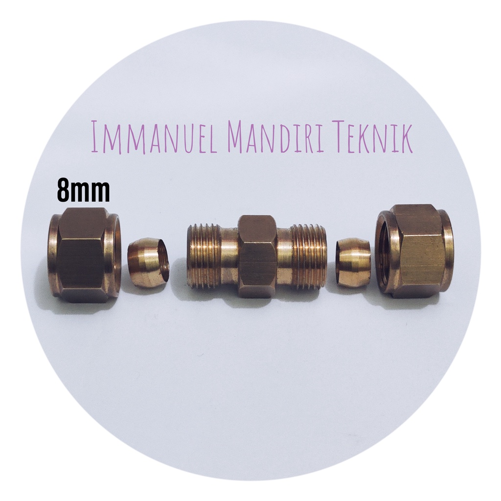 Jual Union Connector Kuningan 8mm / Nepel Pipa Tembaga Ring / Cincin 8mm | Shopee Indonesia