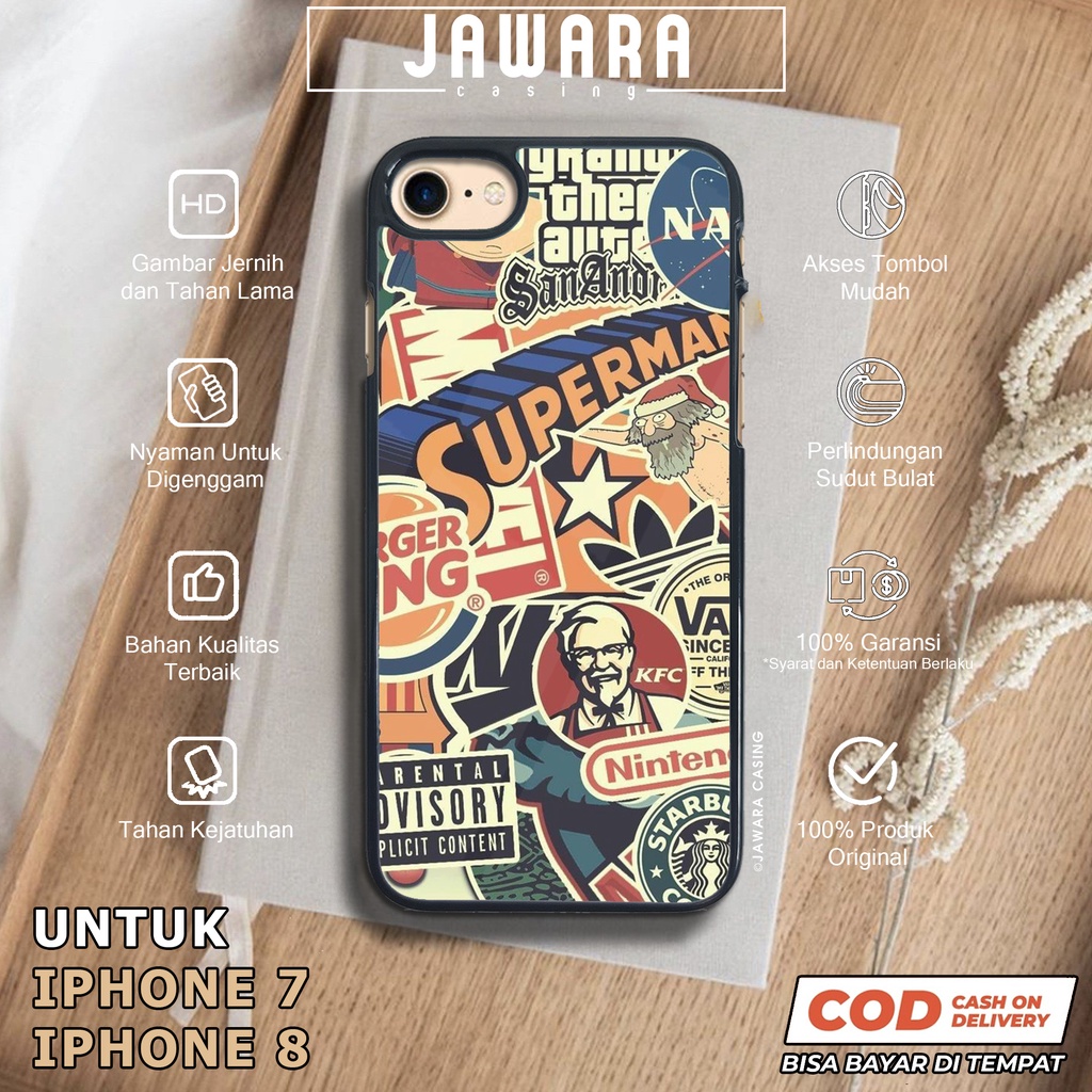 Jual Case iPhone 7 8 Casing iPhone 7 8 Jawara Casing [GRFY] Case Glossy ...