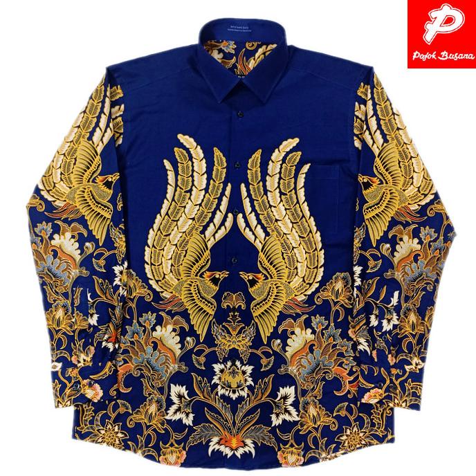Jual Pojok Busana Alisan Kemeja Lengan Panjang Batik Pria Slim Fit ...