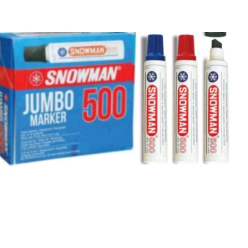 Jual Spidol Permanent Marker Snowman Jumbo 500 (1pcs) | Shopee Indonesia