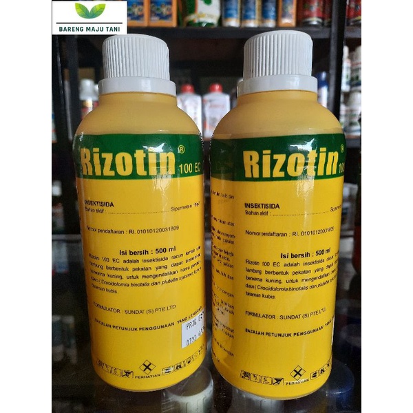 Jual RIZOTIN 100EC INSEKTISIDA RACUN KONTAK PEMBASMI HAMA ULAT ISI ...