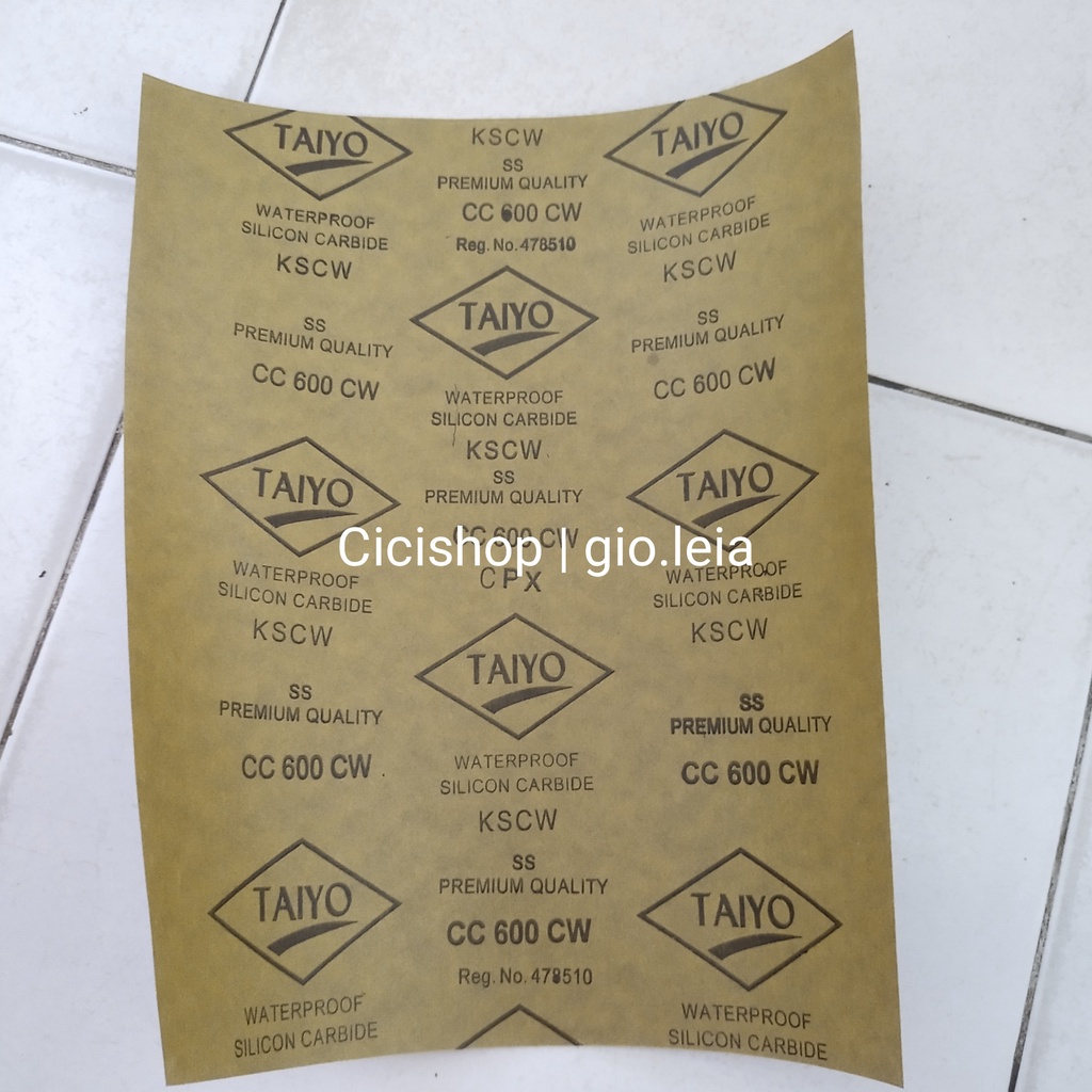 Jual Amplas Taiyo nomor 600 | kertas gosok no 600 | amplas besi ...