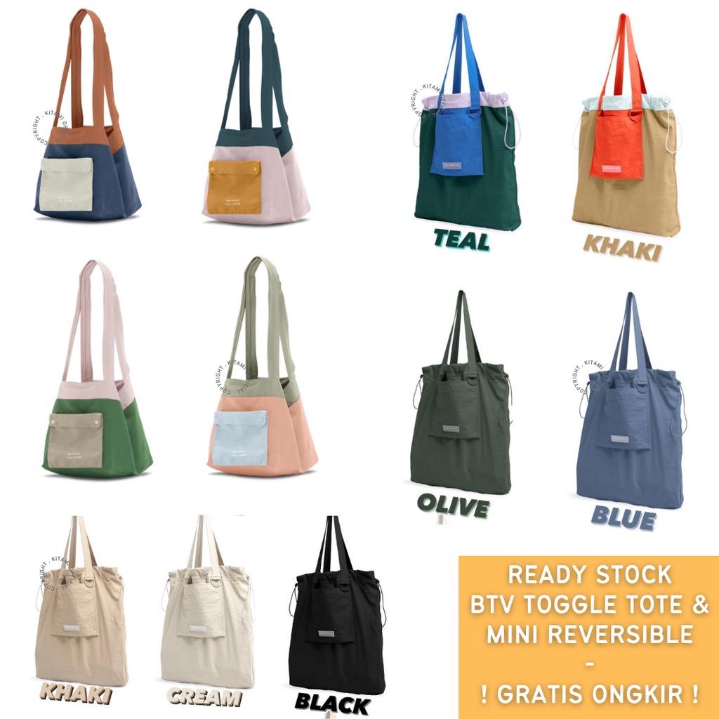 Jual B3y0nd The Vin3s (BTV) DUMPLING MINI REVERSIBLE TOGGLE TOTE 100% ...