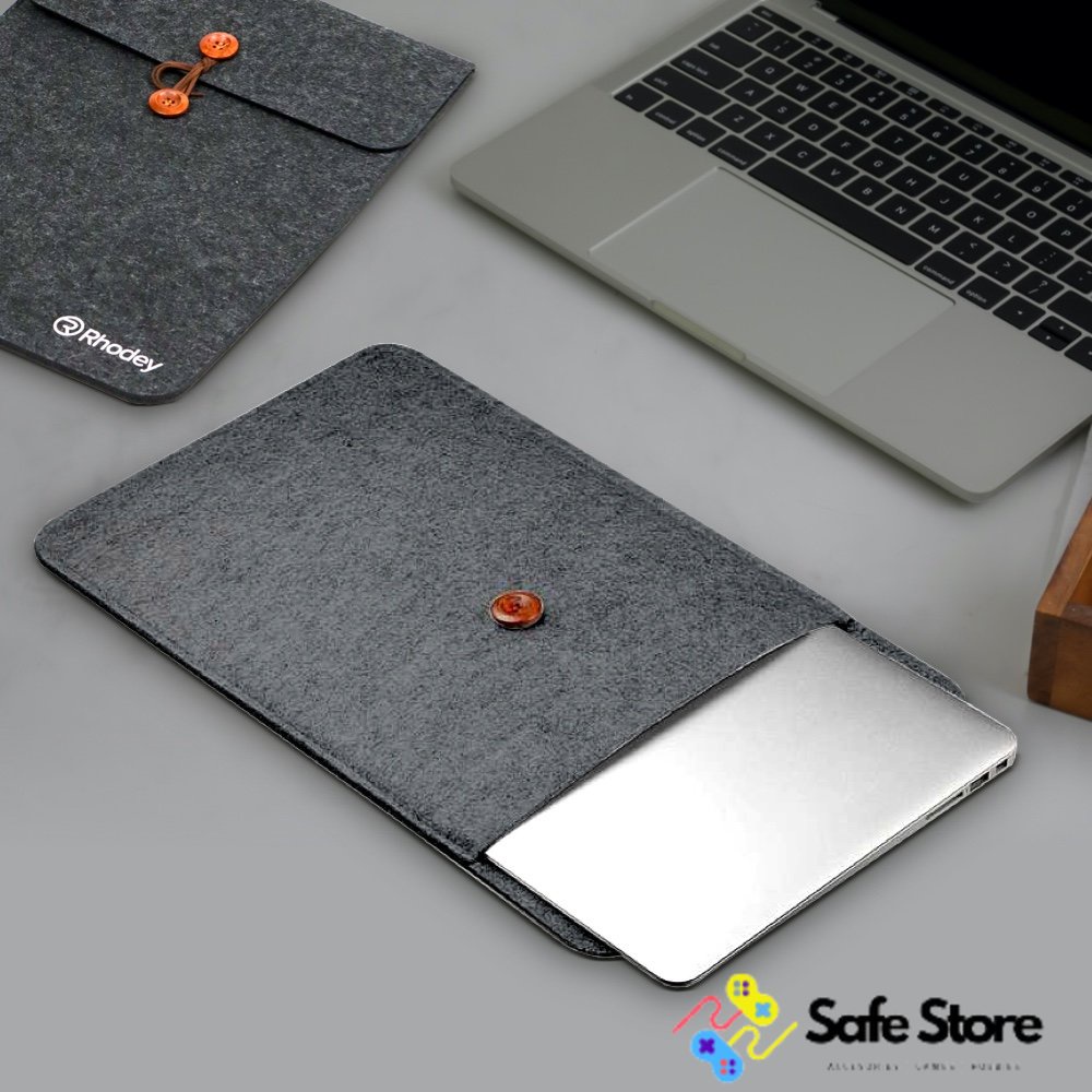 Jual Rhodey Felt Button Style Sleeve Case Laptop Ultrabook 15 Inch ...