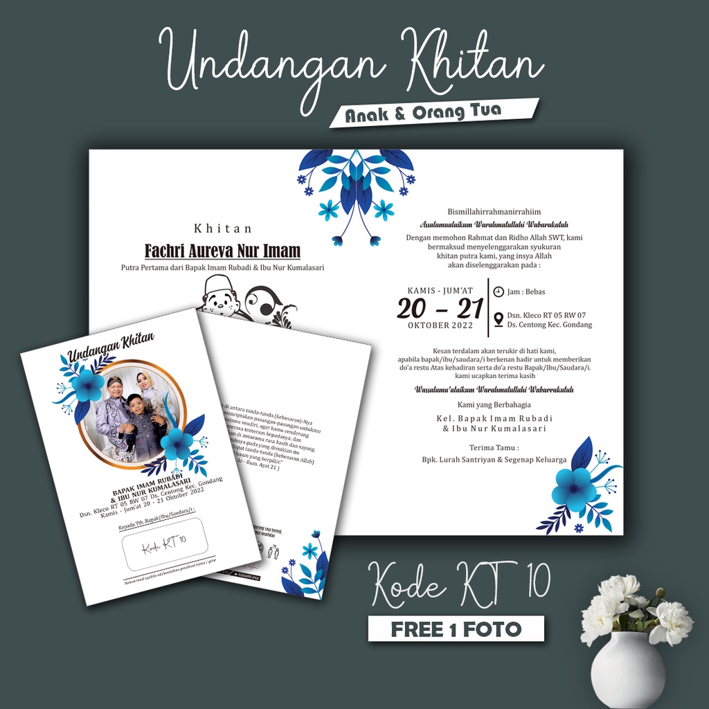 Jual Undangan Khitan, Undangan Khitanan, Tasyakuran Khitan, Walimatul ...