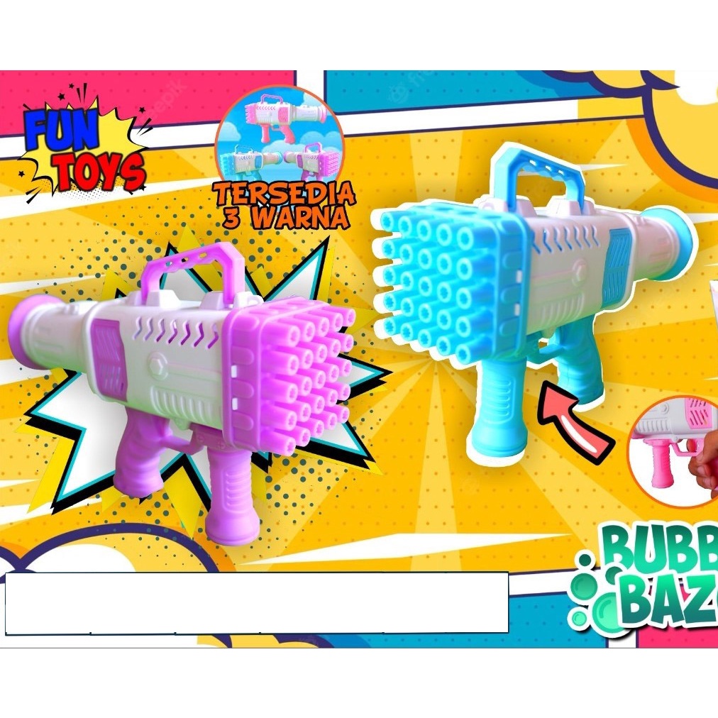 Jual Bubble Gun Basoka Tembakan Balon Gelembung Sabun Bazoka 25 Mata ...