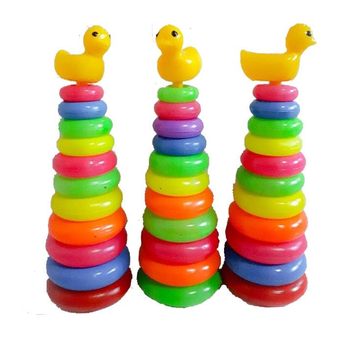 Jual Mainan Anak - RING DONAT JUMBO 10 susun / baby stacking donut duck | Shopee Indonesia