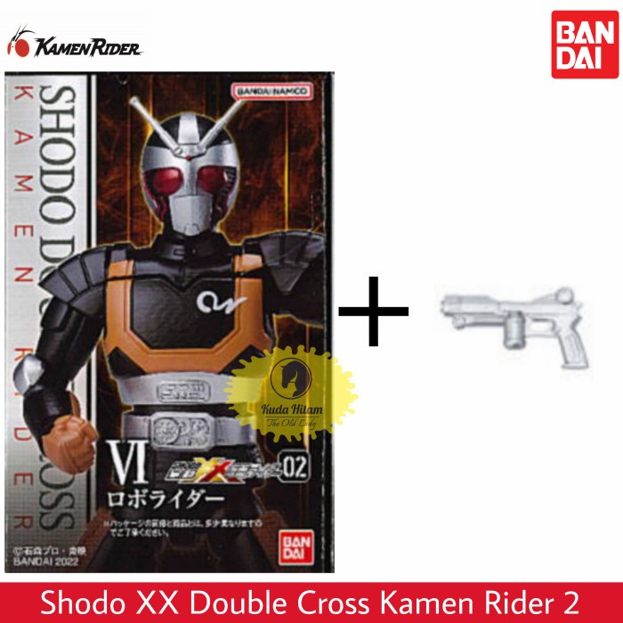 Jual Bandai Shodo XX Double Cross Kamen Rider 2 Roborider Robo Black RX ...