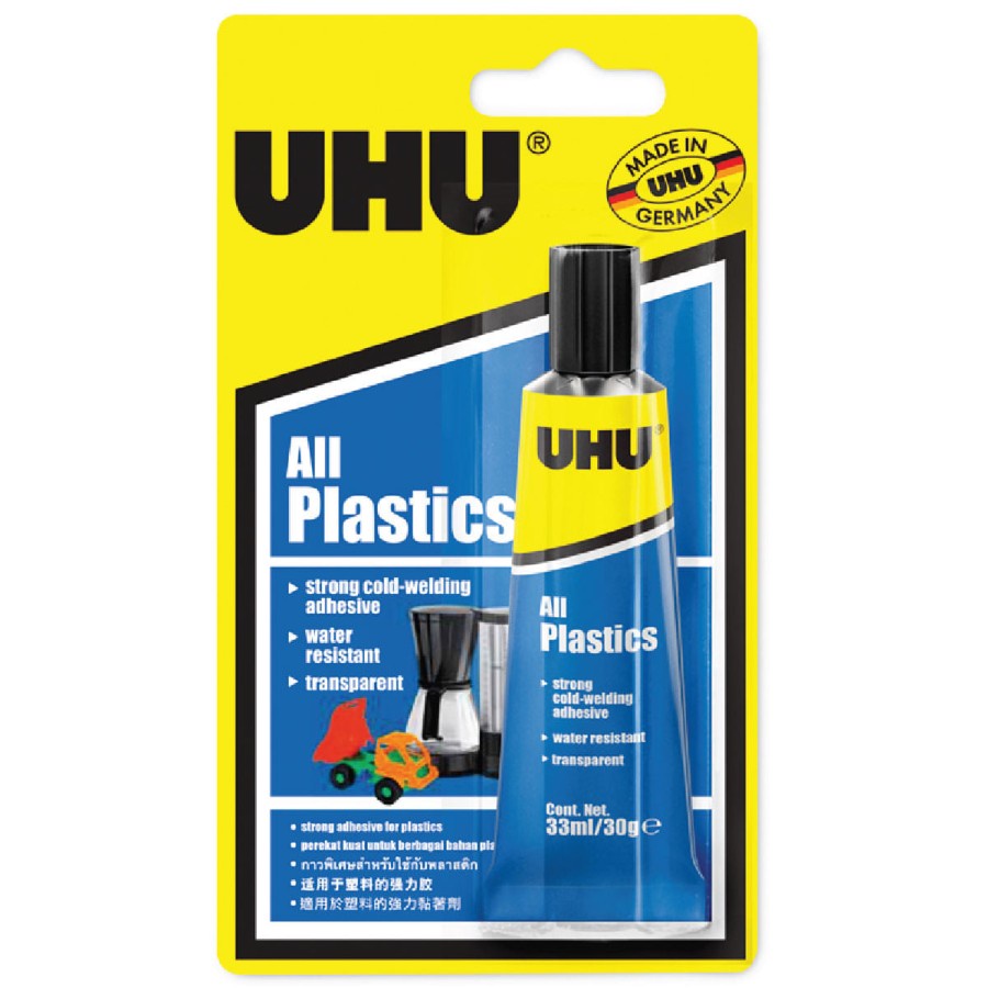 Jual UHU Universal Plastic 33ml Blister + | Shopee Indonesia