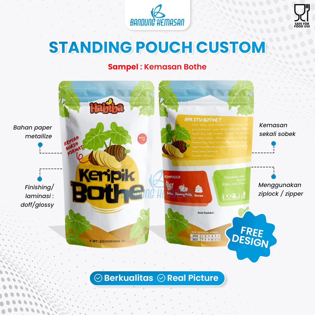 Jual 16 x 24 - Custom Cetak Kemasan Standing Pouch Plastik Makanan ...