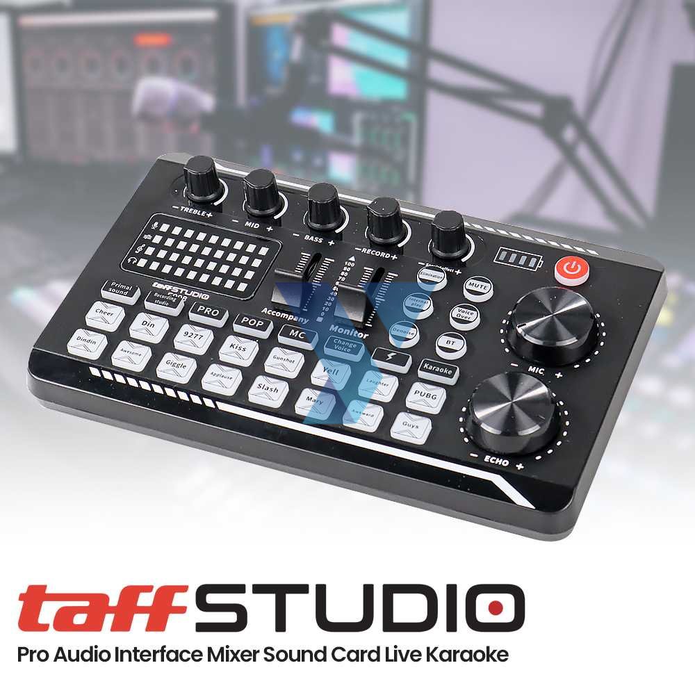 Jual TaffSTUDIO Pro Audio Interface Mixer Sound Card Live Karaoke ...
