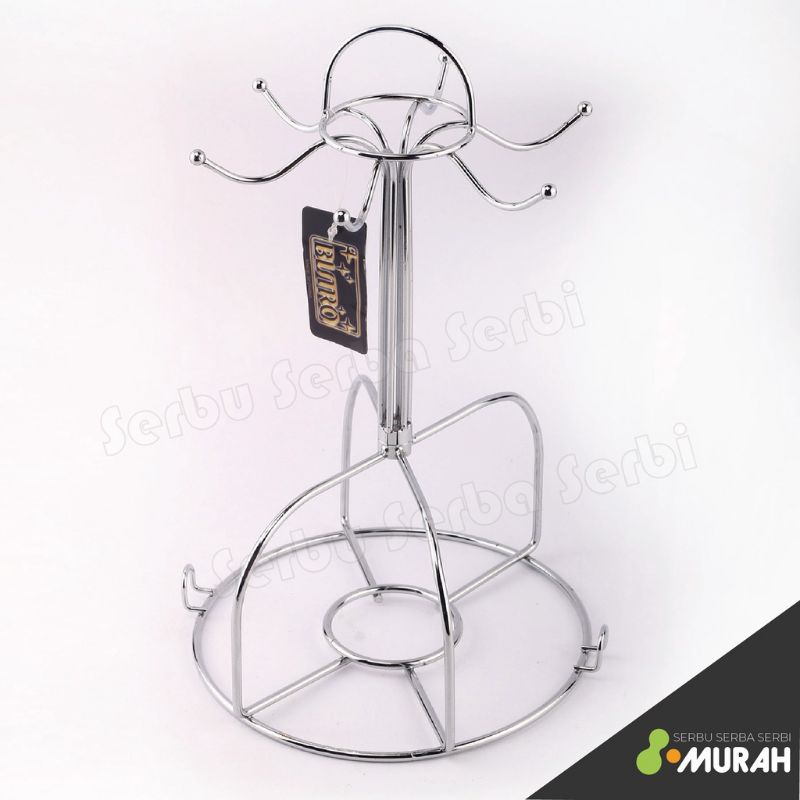 Jual stand holder rak cangkir bistro rak cangkir gantung stainlist ...