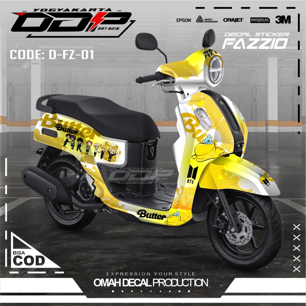 Jual DECAL STICKER YAMAHA FAZIO FULL BODY DECAL MOTOR MOTIF BONEKA LUCU ...