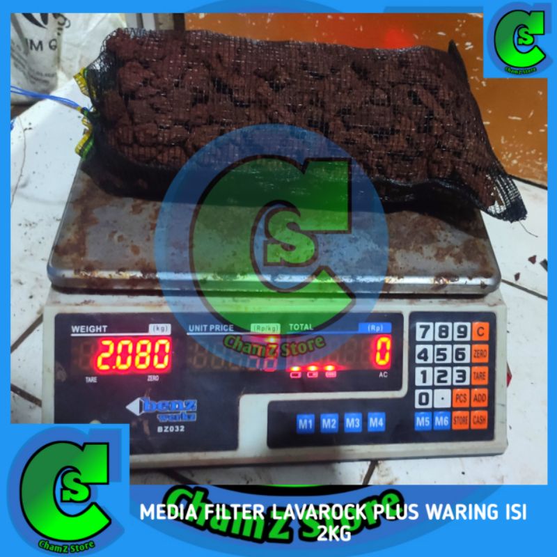 Jual lava rock media filter plus waring isi 2kg / lavarock media filter ...