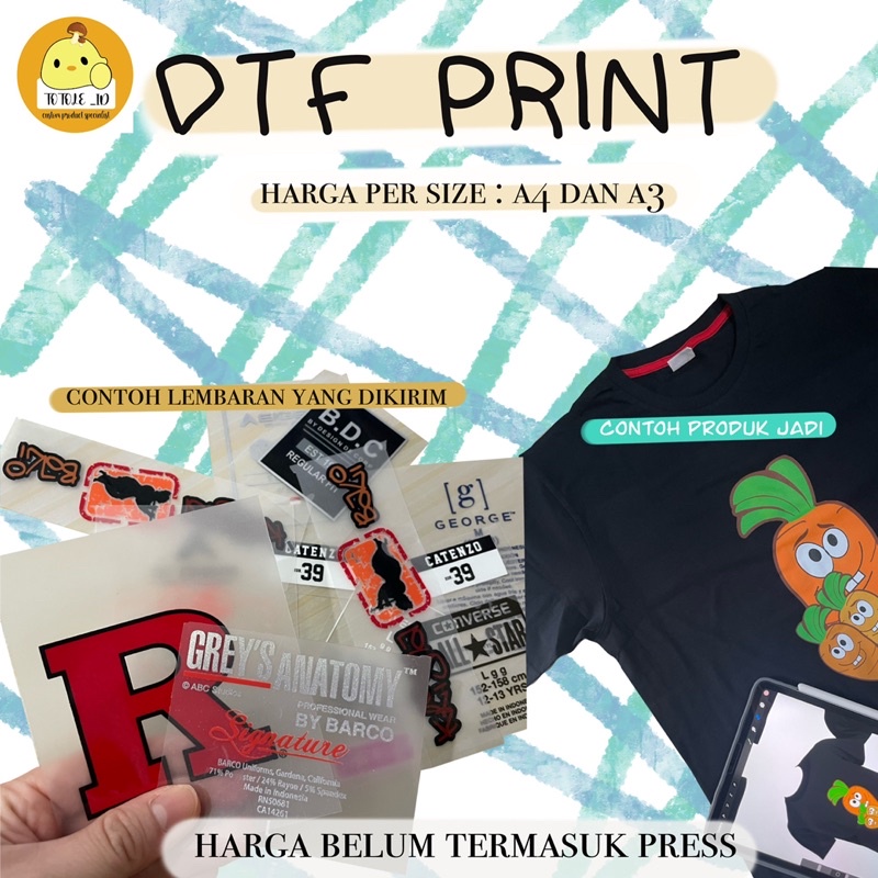 Jual JASA PRINT DTF siap Press / DTF PRINT / Sablon DTF / BELUM ... Jual JASA PRINT DTF siap Press / DTF PRINT / Sablon DTF / BELUM ...