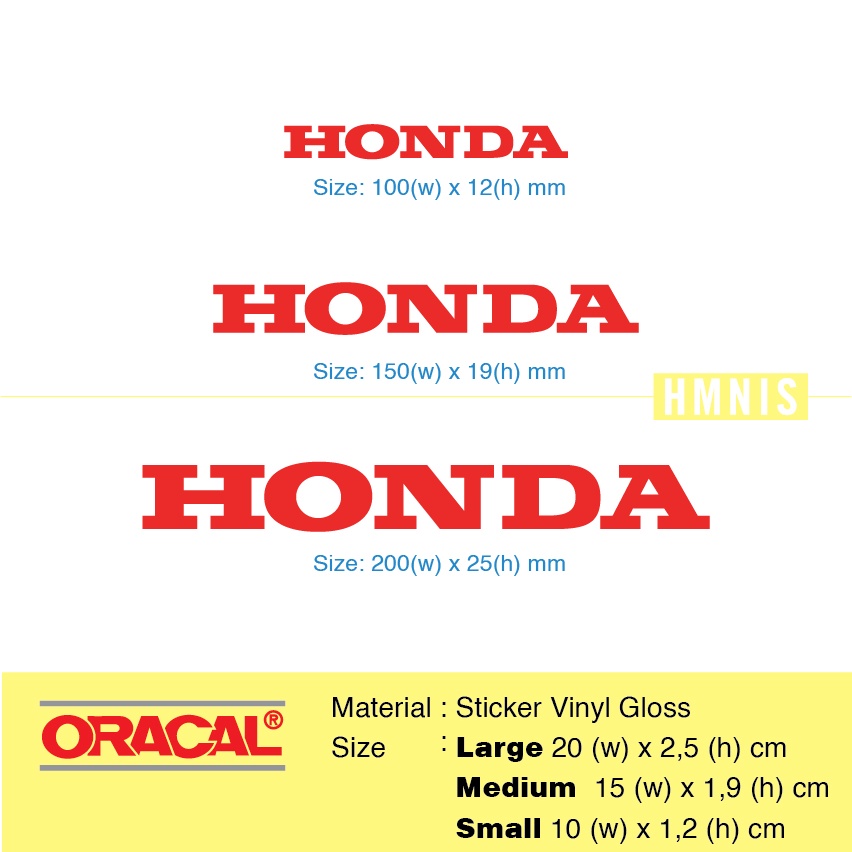 Jual Sticker Honda, Sticker Logo Honda, Cutting Stiker Honda | Shopee ...