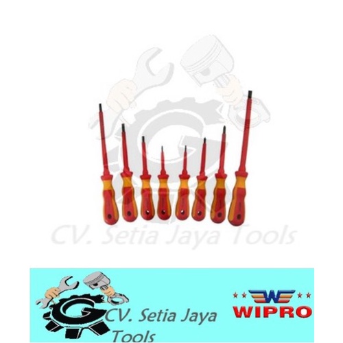 Jual WIPRO Obeng Listrik Set 1000 Volt WPS 0728 8Pcs | Shopee Indonesia