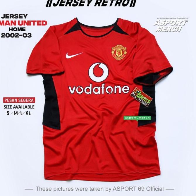 Jual JERSEY RETRO MU MAN UNITED HOME 2002 2003 SOCCER JERSEY MU GRADE ...