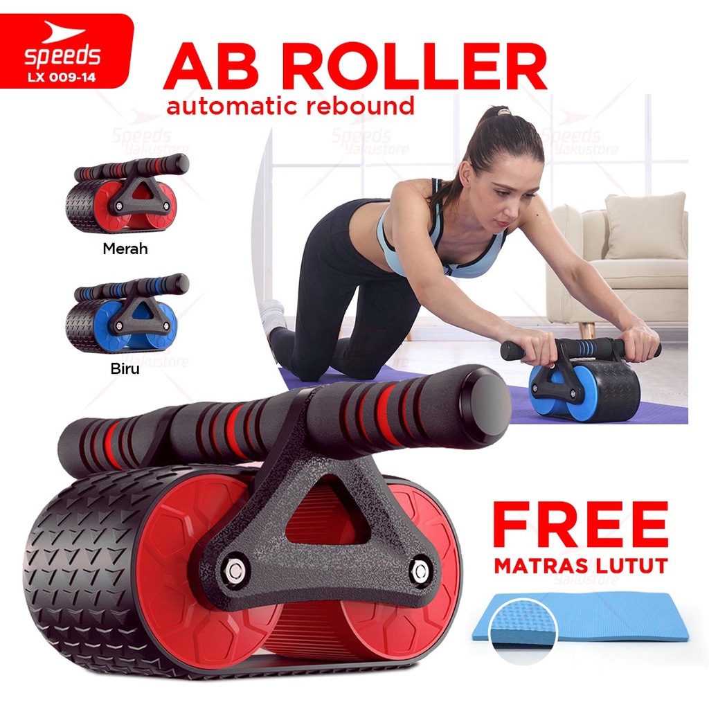 Jual SPEEDS Ab Wheel / Ab Roller Double Wheel Alat Latihan Otot Perut ...