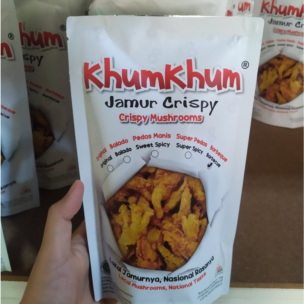 Jual KhumKhum Jamur Crispy Mushroom 75 gram Khum Free Bubble Wrap ...