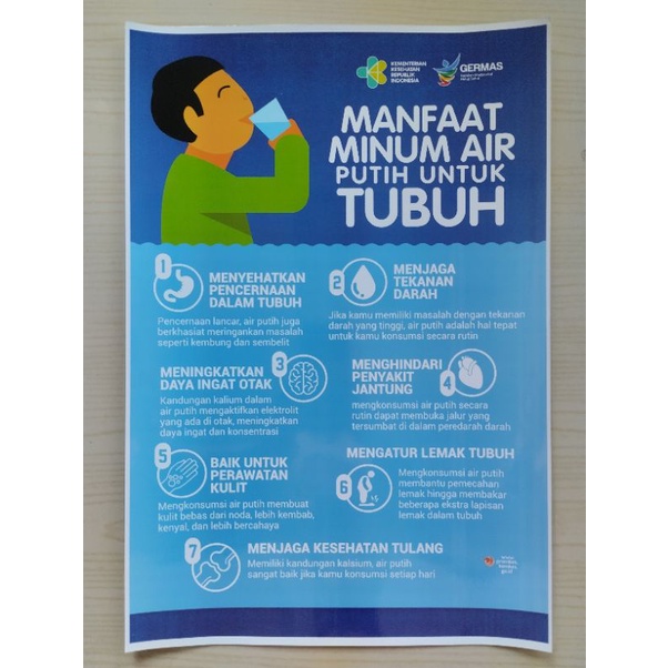 Jual Poster Manfaat Minum Air Putih untuk Tubuh | Shopee Indonesia