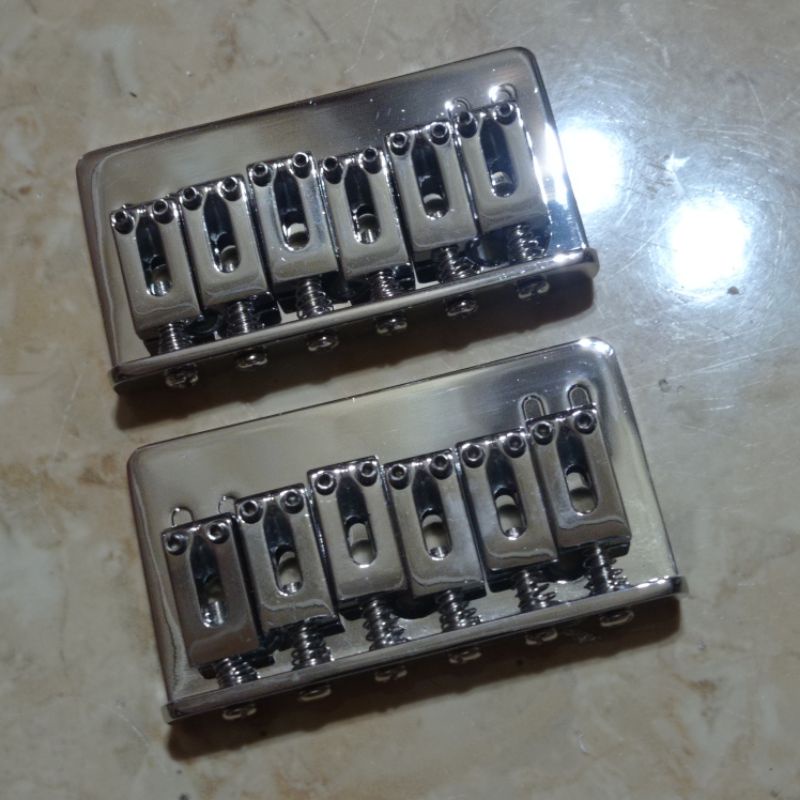 Jual Fix Bridge 6 String Chrome Lubang Bawah Korea Fix Bridge Gitar ...