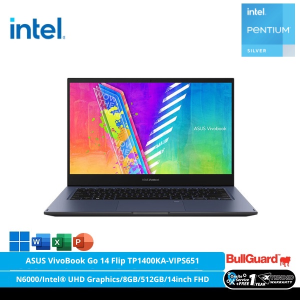 Jual ASUS VivoBook Go 14 Flip TP1400KA-VIPS651 - Quiet Blue [Intel ...