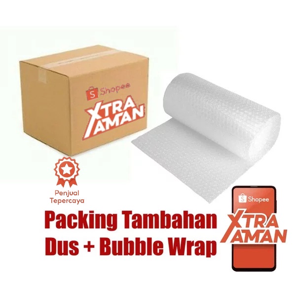 Jual Packing Ekstra Aman Lakban + Bubble Warp + Kardus ( XTRAAMAN) | Shopee Indonesia