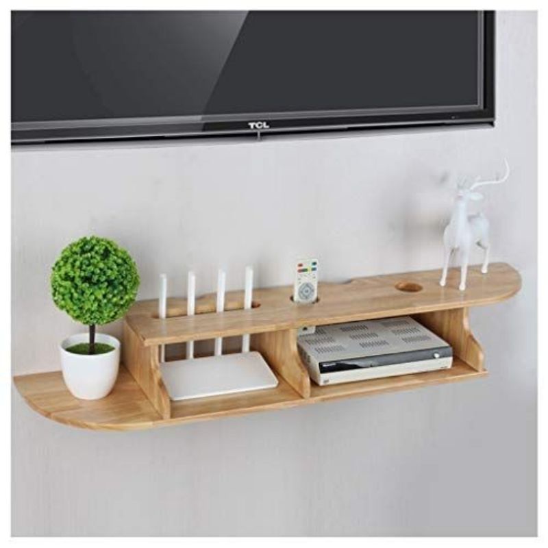 Jual Wall Mounted Media Console Floating TV Stand Component Shelf ...