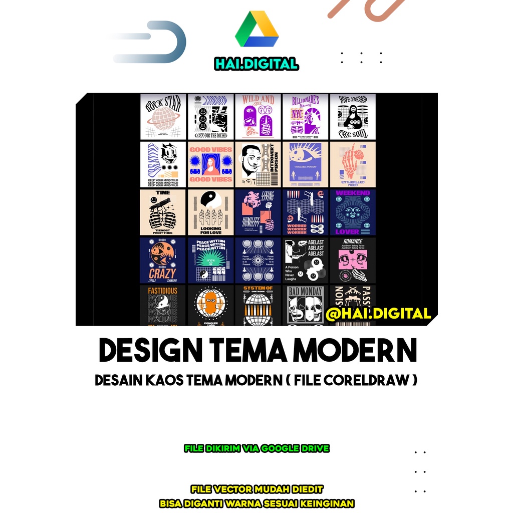 Jual DESAIN KAOS TEMA MODERN ( FILE CORELDRAW ) | Shopee Indonesia