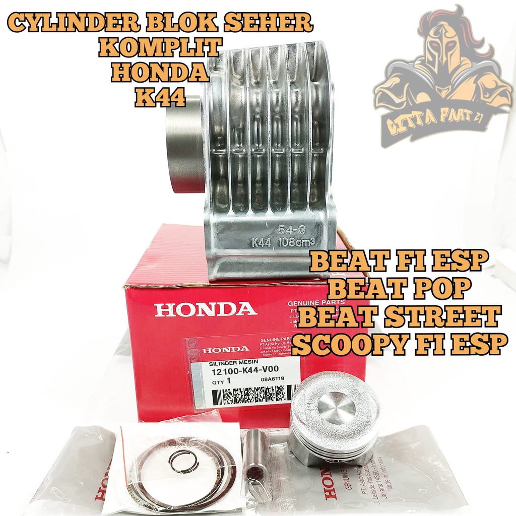 Jual CYLINDER BLOK SEHER PISTON RING KOMPLIT HONDA K44 KUALITAS ASLI ORIGINAL HONDA AHM PRESISI ...