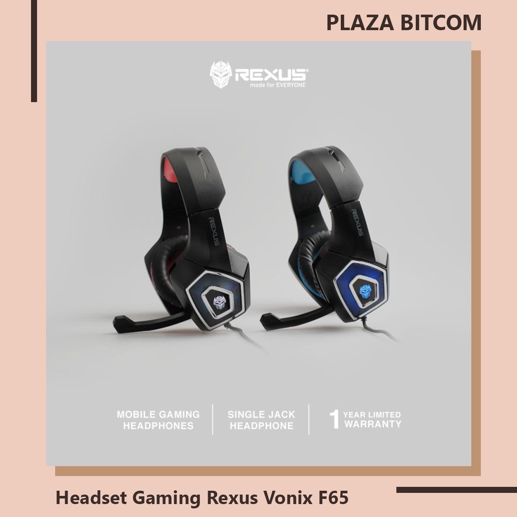 Jual Headset Gaming Rexus Vonix F65 | BITCOM PLAZA | Shopee Indonesia