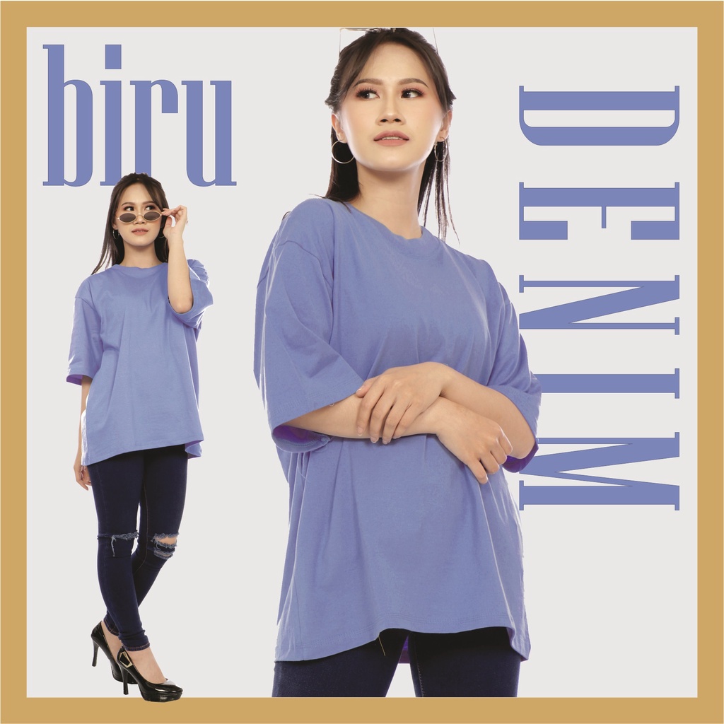 Jual Kaos Polos Oversize Pria Wanita Cotton Combed 24s Korean Style